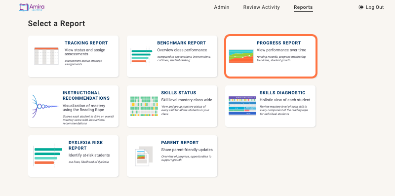 How do I use the Progress Report?
