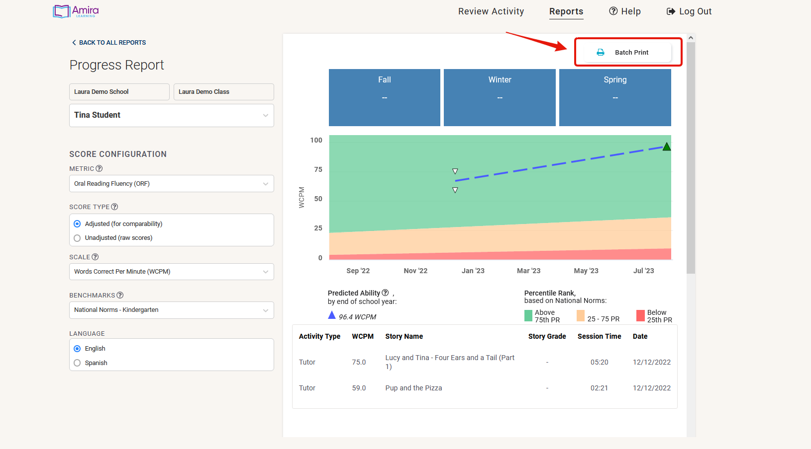 How do I use the Progress Report?